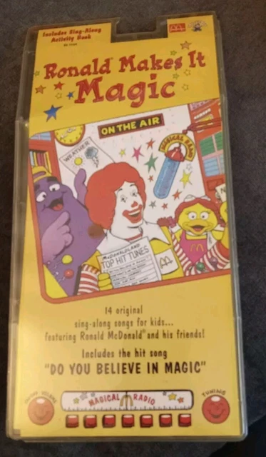 MCDONALDS MAGICAL RADIO Ronald Makes It Magic #1 Cassette Tape & Book ...