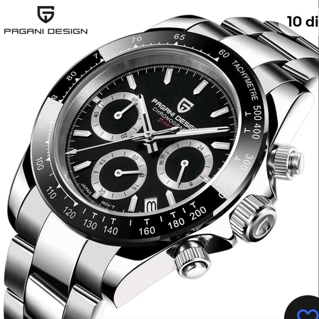 PAGANI DESIGN PD1644 Japan Quartz Seiko Wristwatch Chronograph Full ...