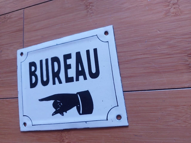 AUTHENTIQUE PLAQUE EMAILLEE Indicative , Bureau EUR 55,00 - PicClick FR