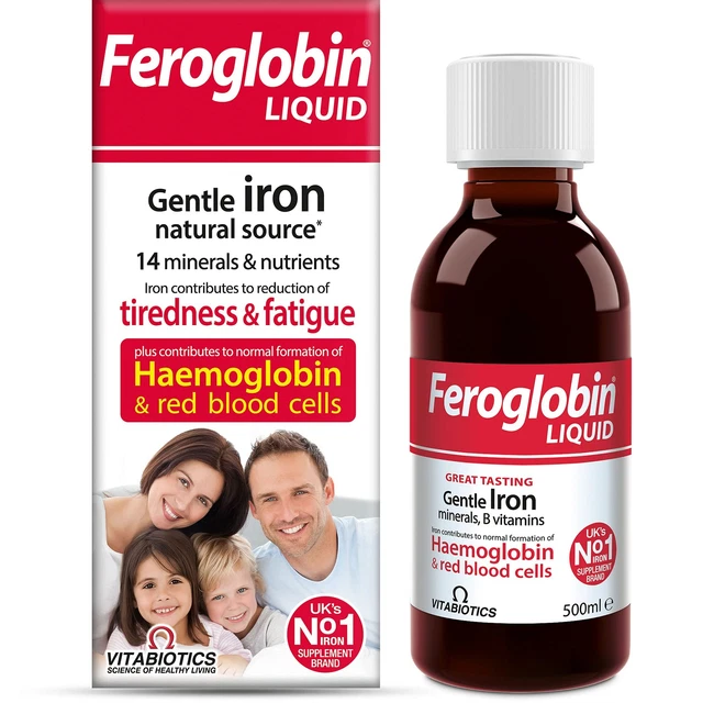 FEROGLOBIN GENTLE IRON and Nutrient Liquid, Reduce Tiredness & Fatigue ...