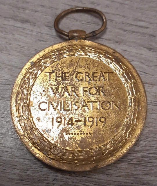 GENUINE WW1 VICTORY Medal-The Great War For Civilisation 1914-1919 £26. ...