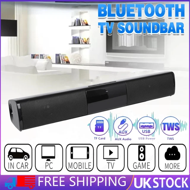 3D SURROUND SOUND Bar Bluetooth Soundbar System TF/AUX/FM Home Theater ...