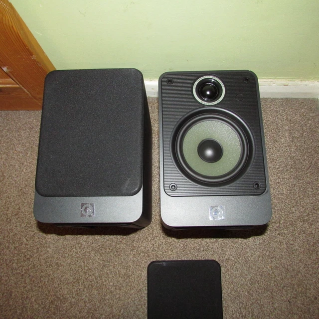 PAIR OF Q Acoustics 2020i Graphite Black Speakers 25-75w 6 ohms ...