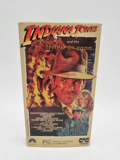 INDIANA JONES AND The Temple Of Doom VHS CIC Video Cardboard Slip Case ...