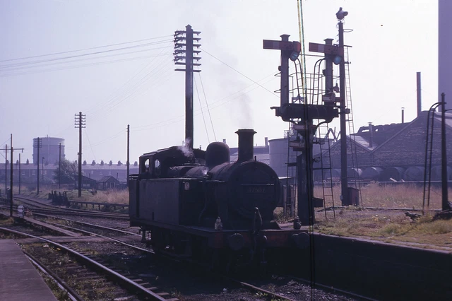 ORIGINAL STEAM SLIDE . BR ex-LMS 3F Jinty Steam Loco 47507 . Chester ...