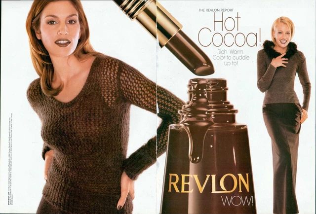 REVLON CINDY CRAWFORD Magazine Print Ad Advert Cosmetics Nail Polish 1990s 1999 £13.38 - PicClick UK