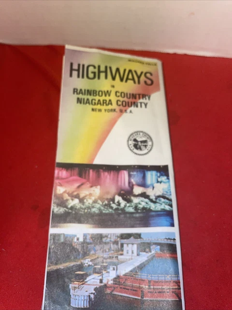 NIAGARA COUNTY HIGHWAY Map 1979 New York Niagara Falls-See Pics-1 Hole ...