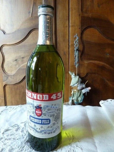 BOUTEILLE ANCIENNE PERNOD 45 liqueur d'anis collection -cognac-apéritif ...