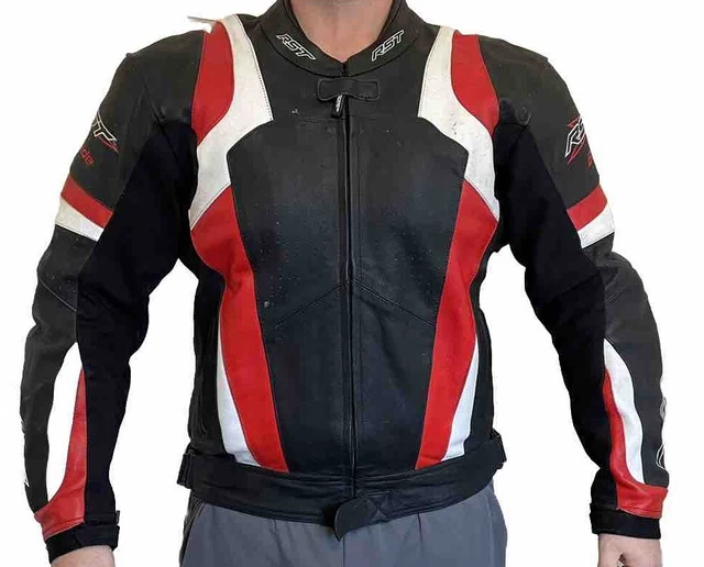 RST BLADE LEATHER motorcycle jacket 56uk £70.00 - PicClick UK