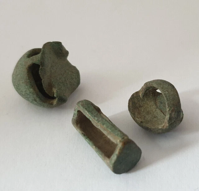 LOT OF 3 ANCIENT ROMAN BRONZE STRAP DISTRIBUTOR/SLIDE 2nd-3th AD £19.87 ...