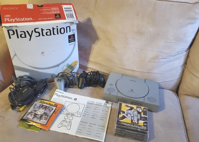 SONY PLAYSTATION 1 Model SCPH-5501-PS1 Original Box Includes 4 Games $195.00 - PicClick CA