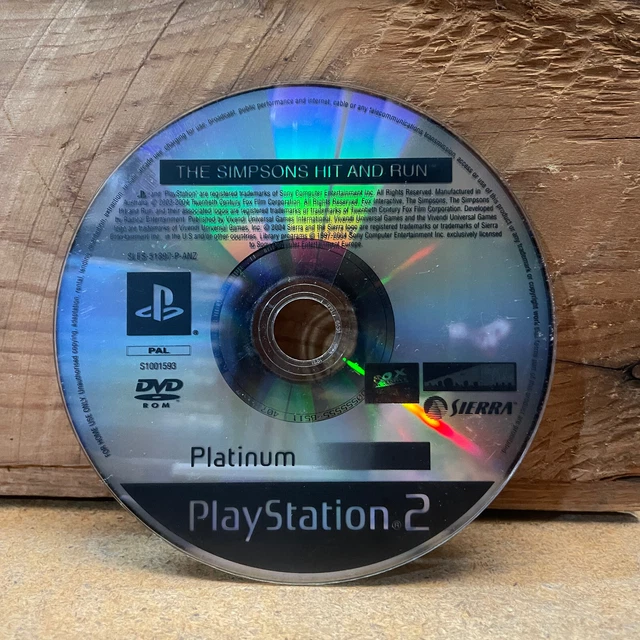 THE SIMPSONS HIT and Run Disc - Platinum - PS2 PAL Read Description $39 ...