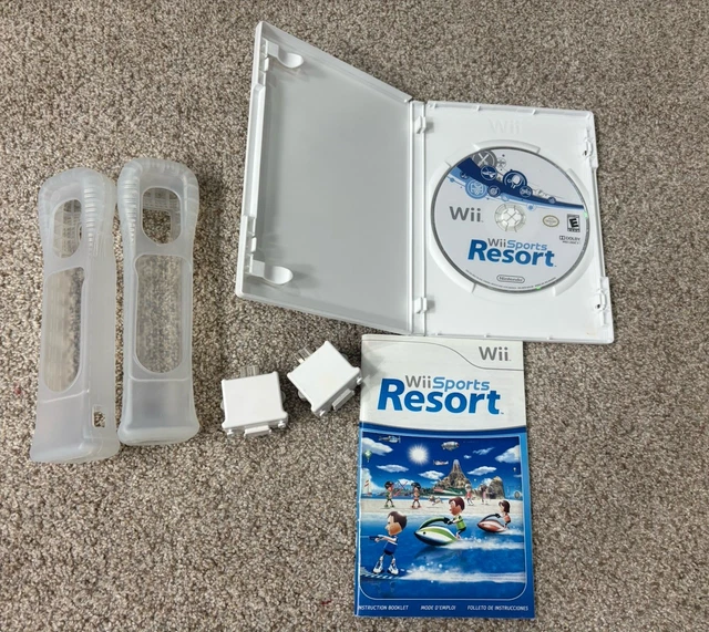 WII SPORTS RESORT Nintendo Wii Bundle With 2 Motion Plus Adapters ...