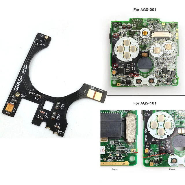 BOARD POWER DIGITAL Volume Amplifier Module Sound Amp For GBA SP AGS ...