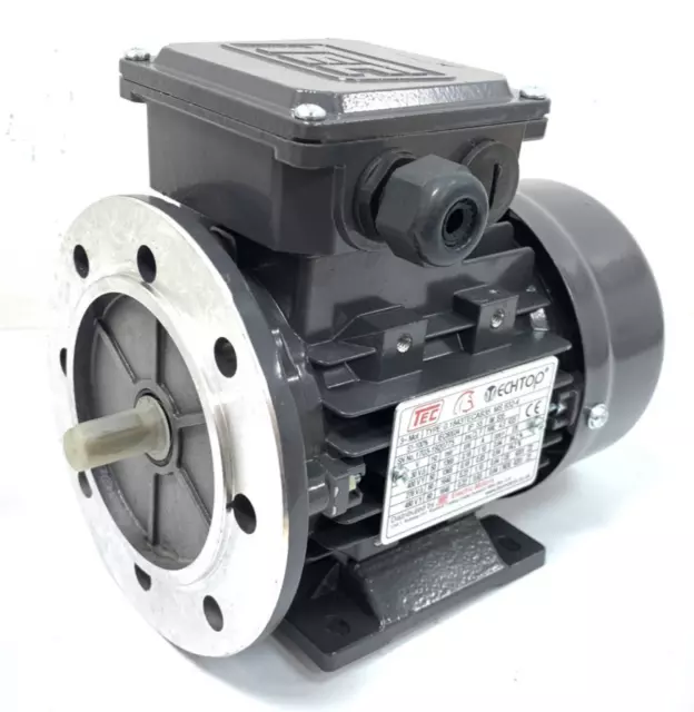 TEC 0.18KW AC Electric Motor 1365RPM 4-Pole 63 Frame B35 Foot/Flange ...
