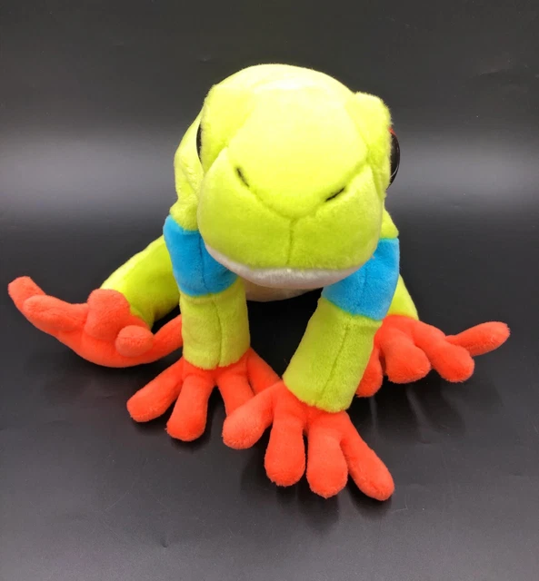 GREEN TREE FROG Stuffed Animal Beanie 12" Plush Soft Cuddly Comforter ...