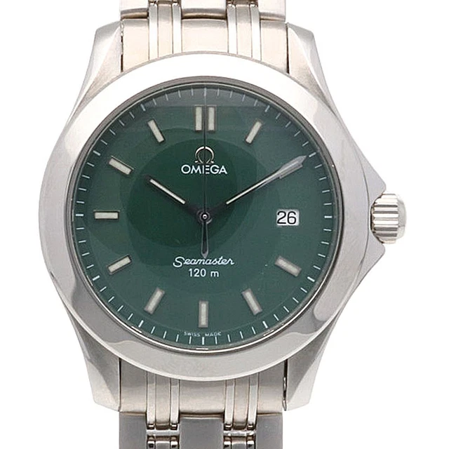 OMEGA SEAMASTER 120 Date Vert Argent Acier inoxydable Quartz Montre ...