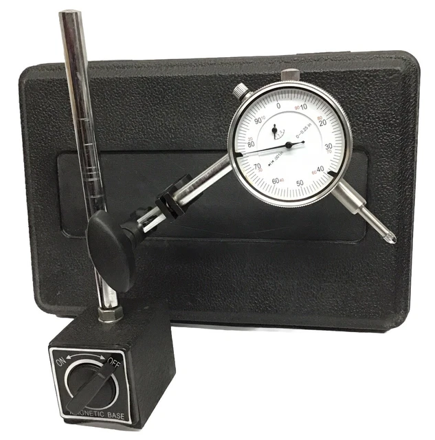 MSC MAGNETIC INDICATOR Holder Base With TECLOCK AI-921 Machinist Dial ...