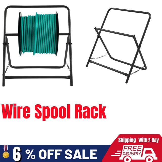WIRE SPOOL RACK Single Axle Cable Caddy - Wire Spool Dispenser Heavy ...