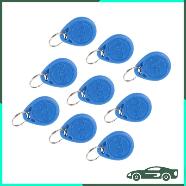SET OF 9 Blue RFID ID Card Reader Writer 125khz IC Key Tags Keyfobs ...