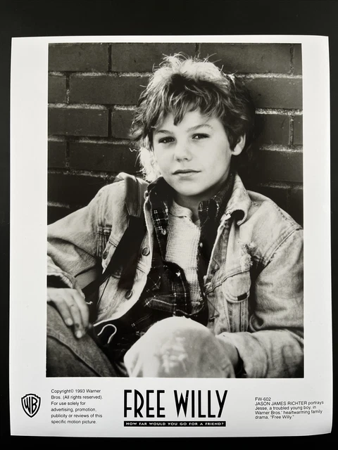 FREE WILLY WARNER Bros Jason James Richter Lobby Card / Press Photo ...