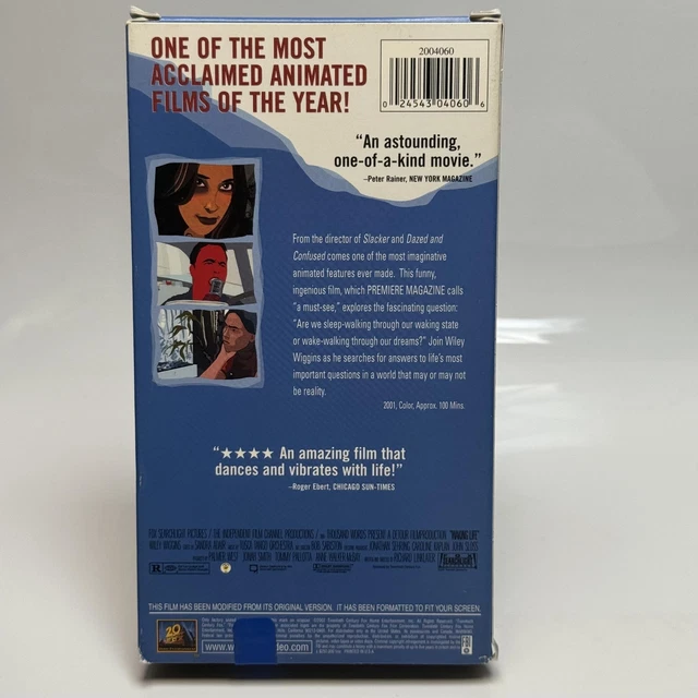 VINTAGE WAKING LIFE VHS 2001 Animated Film Indie Richard Linklater ...