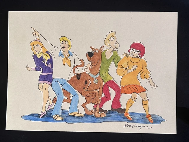 ORIGINAL BOB SINGER Scooby Doo Skizze SIGNIERT EUR 109,57 - PicClick DE