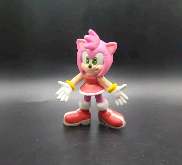 RARE SONIC THE Hedgehog Amy Rose 3" Bendable Figure Toy Vintage SEGA ...