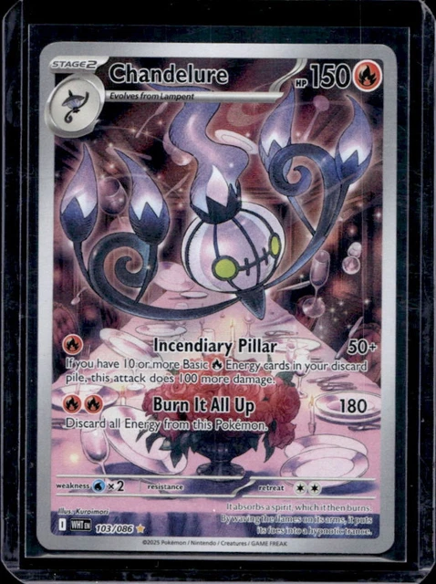 2025 POKEMON SV White Flare Chandelure Illustration Rare #103/086 £0.74 ...