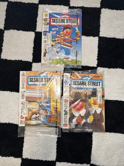 VINTAGE LATE 80S Early 90s Sesame Street Magazine Lot Of 3 7 94 vintage-late-80s-early-90s-sesame-street-magazine-lot-of-3-7-94