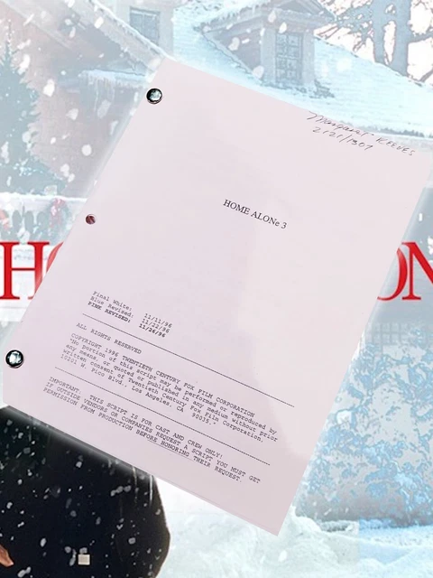 RARE ORIGINAL FILM production used script HOME ALONE SCRIPT £499.99 ...