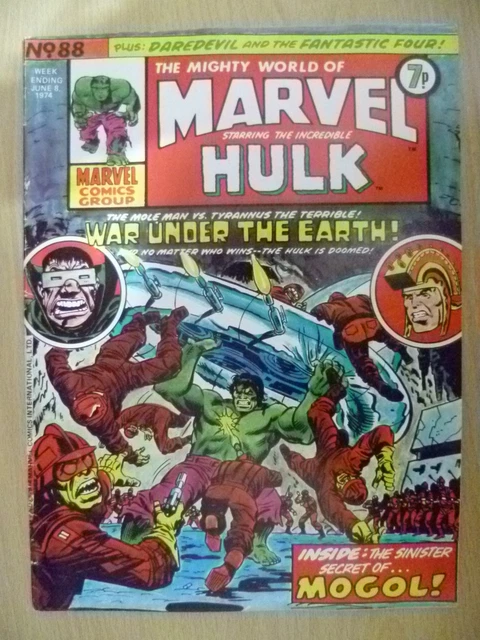 COMIC- MIGHTY WORLD of MARVEL Starring the INCREDIBLE HULK- No.88, 8 ...