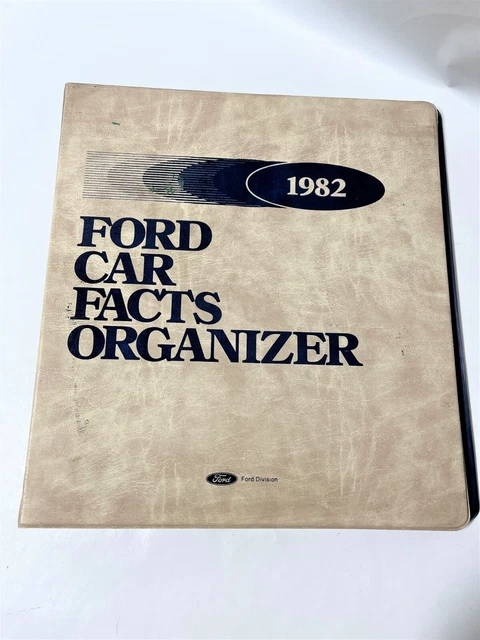 1982 FORD CAR Factory Dealer Facts Specifications Specs Book Binder £53 ...