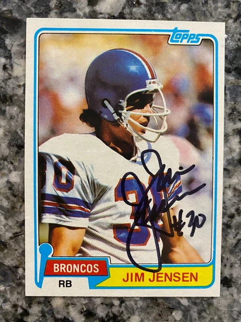 CARTE SIGNÉE JIM Jensen DENVER BRONCOS 1981 Topps EUR 6,50 - PicClick FR