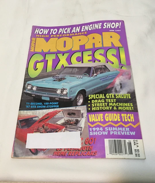 MOPAR HIGH PERFORMANCE Magazine June 1994 Back Issue £5.55 - PicClick UK