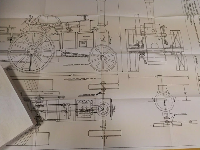 BURRELL 3& SCALE steam traction engine drawing set by G. Plastow EUR 70 ...