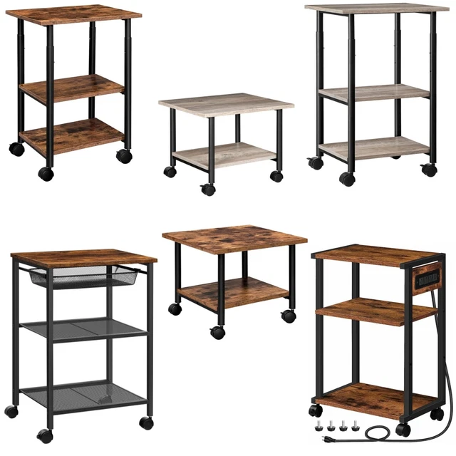 HOOBRO MOBILE PRINTER Stand Table Printer Cart Storage Organizer Rack ...