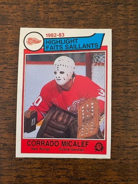 1983-84 O-PEE-CHEE HOCKEY OPC #116 Corrado Micalef HL - Detroit Red ...