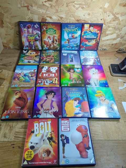 DISNEY CLASSICS & Disney Pixar Dvd Bundle X 18 Bambi Sleeping Beauty ...