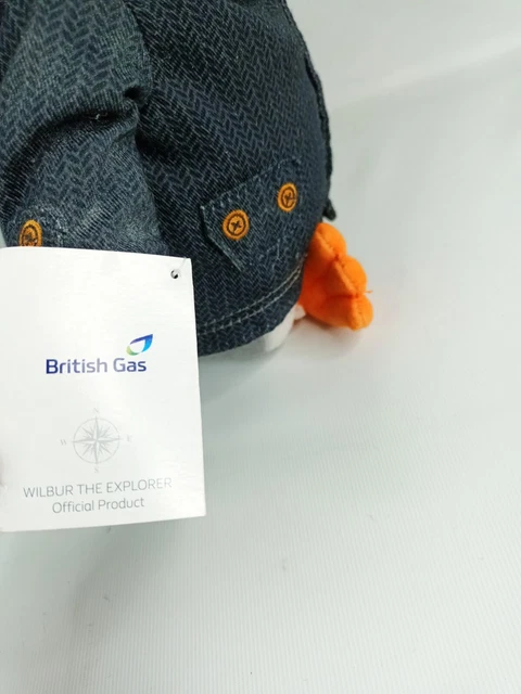 BRITISH GAS WILBUR The Explorer Penguin Soft Toy Plush Collectable Toy ...