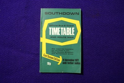 SOUTHDOWN MOTOR SERVICES Bus Coach Timetable Route Map East Sussex ...
