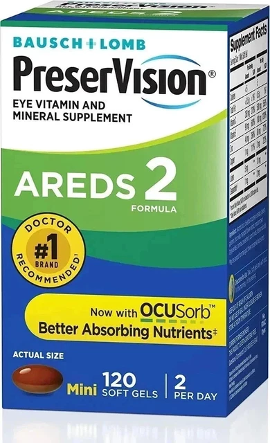 PRESERVISION 120 softgels Vitamin Bausch + Lomb £39.18 - PicClick UK