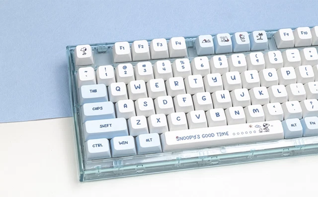 CUTE PEANUTS SNOOPY Dog Keycap Set | LDA MX | Mechanical Keyboard | PBT ...