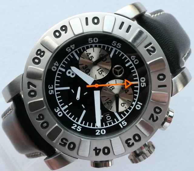 MERCEDES BENZ MOTORSPORT Racing Car Accessory AMG Diver GMT Chronograph ...