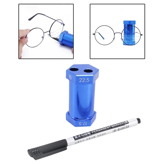 GLASSES HORIZONTAL VERTICAL Line Measure Main Hole Scale: 10/12.5/15/20 ...