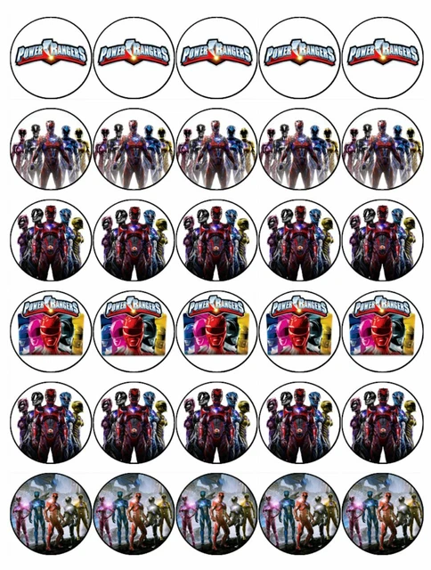POWER RANGERS CAKE Topper Edible Birthday Cupcake Decoration EUR 7,21 ...