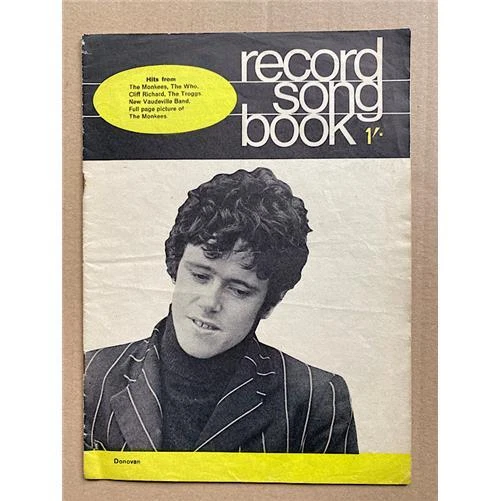 DONOVAN RECORD SONGBOOK Magazine 1967 - Donovan Cover With Small Piece ...