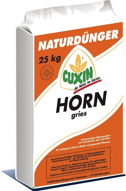 CUXIN NATURDÜNGER HORN-GRIES MINIGRAN 25 kg EUR 59,99 - PicClick DE