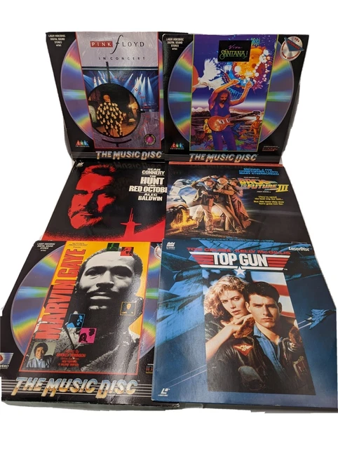 LASER DISC LOT 80s/Concert Top Gun Back to Future Pink Floyd Santana ...