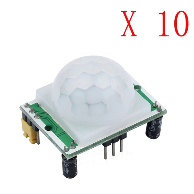 10 PCS HC-SR501 IR Pyroelectric Infrared IR PIR Motion Sensor Detector ...